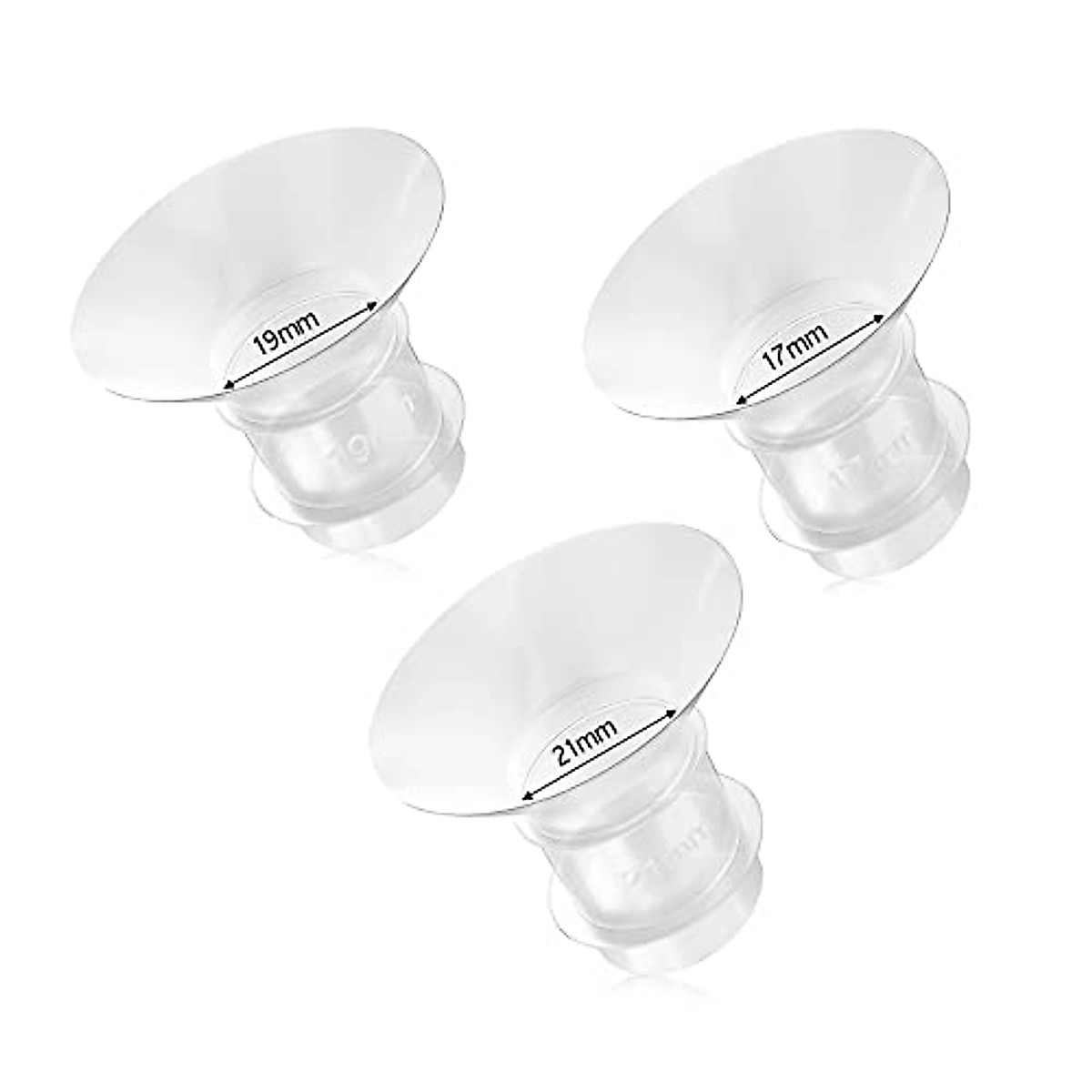Flange Insert 3pcs Size 17mm 19mm 21mm Compatible with FetalPlus 3.0 Wearable Breast Pump