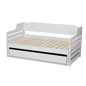 BOWERY HILL White Expandable Twin Size to King Size Daybed