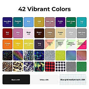 Heat Transfer Vinyl, Iron On Vinyl with Transfer Tape & Weeding Tools for Vinyl, HTV Vinyl with White HTV Vinyl Roll & Black HTV Vinyl roll & Vinyl Holder, HTV Heat Transfer Vinyl Bundle Gift Set