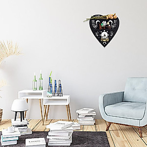 INFUNLY Heart Wooden Crystal Display Shelf Love Wall Mounted Crystal Holder Floating Shelf Crystal Holder Stand Spiritual Decor Shelf for Gemstones Essential Oil Witch Home Bedroom Living Room Decor