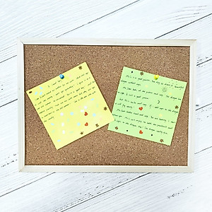 14.6 inches x 11 inches Frame Cork Board for Bulletin Board, Home Decor, Office, School, Message Board and Include Installation kit, Push pins.