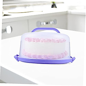 CALLARON Box Cake Box Favor Boxes for Wedding Gift Card Box Holder Mini Paper Cups Cake Dome Locking Dessert Carrier Cake Container Dessert Container Cake Boxes Purple Food