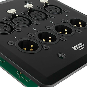 WallCAT 8 - Analog, AES3, DMX and intercom 4 Channel Wall Plate NO Solder Required (Black)