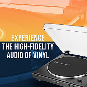 Audio-Technica AT-LP60X-BK Fully Automatic Belt-Drive Stereo Turntable Bundle with Eris 3.5 Monitors and Vinyl Cleaning Kit