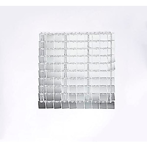 Kate 24pcs/Set Assembled Silver Shiny Sequins Wall Backdrop Panels Shimmer Photography Props for Birthday Wedding Party Decoration 30x30cm