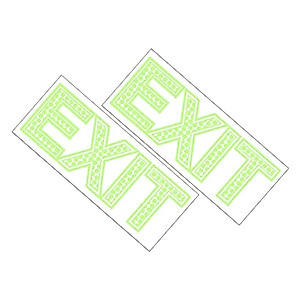 ARTIBETTER 3sets Export Sticker Signs Stickers Exit Decals Protection Sticker Exit Sticker Way Indicator Sticker Sign Sticker Shopping Mall Exit Decal Glowing Sticker Mall Supplies 2sheets*3