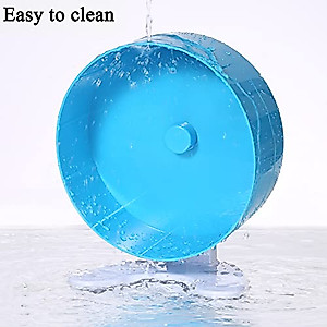 8.5 in Silent Hamster Wheel for Syrian Hamster Exercise Wheel & Quiet Hamster Running Spinner Wheel with Stable Stand for Hedgehog, Gerbils, Mice, Dwarf Hamster and More Small Pets, Blue