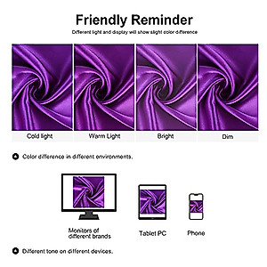 uxcell 100% Charmeuse Pure Silk Pillowcase Pillow Case Cover for Hair & Skin 350TC 19 Momme (1-Piece) Purple Travel(14x20inch)