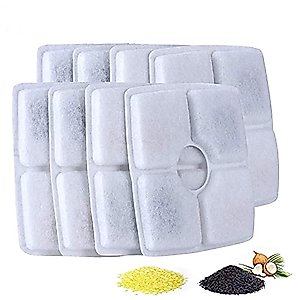 Pet Fountain Filters Replacement for 84oz/2.5L Automatic Cat Water Fountain Dog Water Dispenser, Ion Exchange Resin and Coconut Activated Carbon Replacement Filter for Cat&Dog Water Fountain