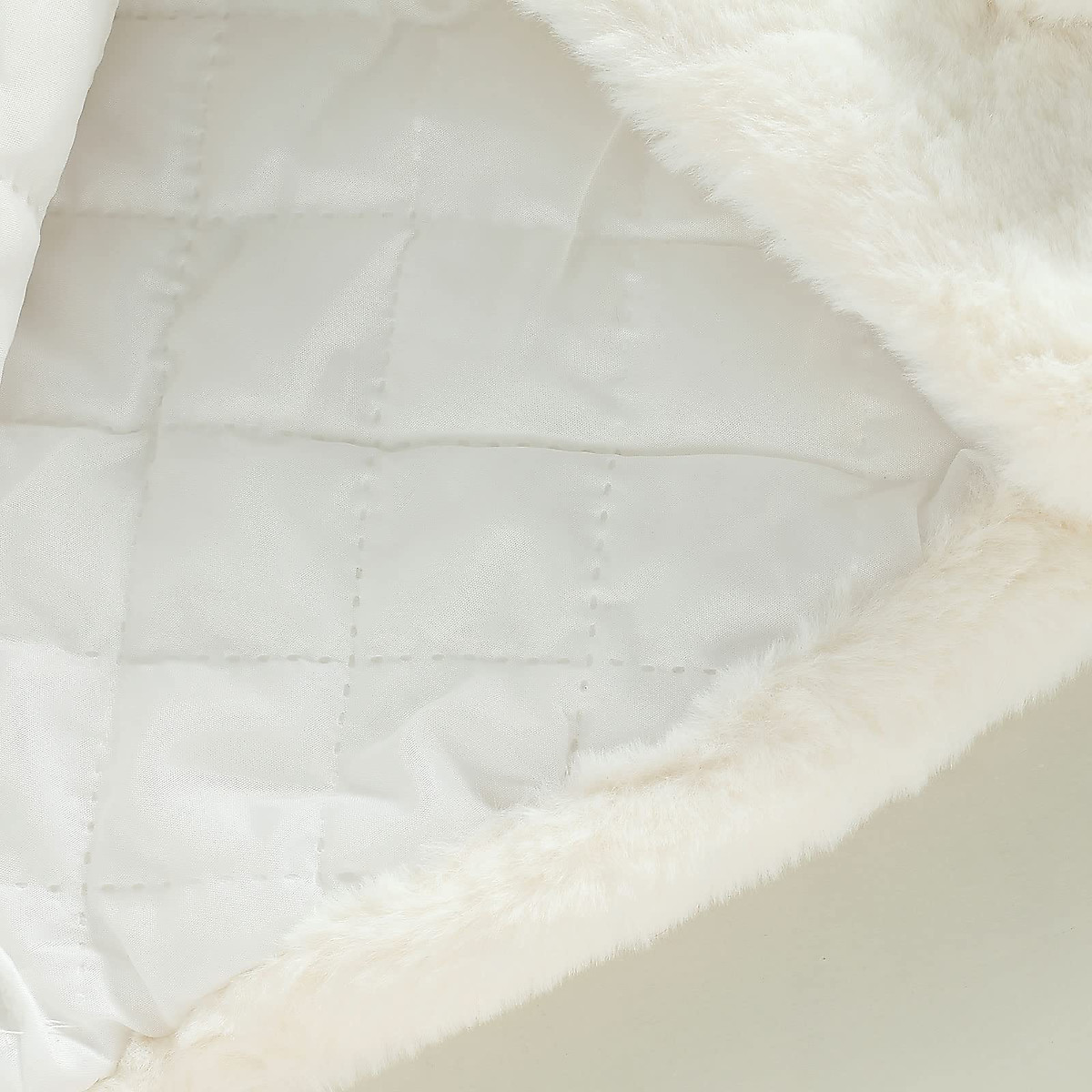 LXXIASHI Toddler Baby Girl Winter Fur Coat Jacket Cloak Thicken Shawl Snowsuit Outerwear Clothes (Pearl - White, 0-6 Months)