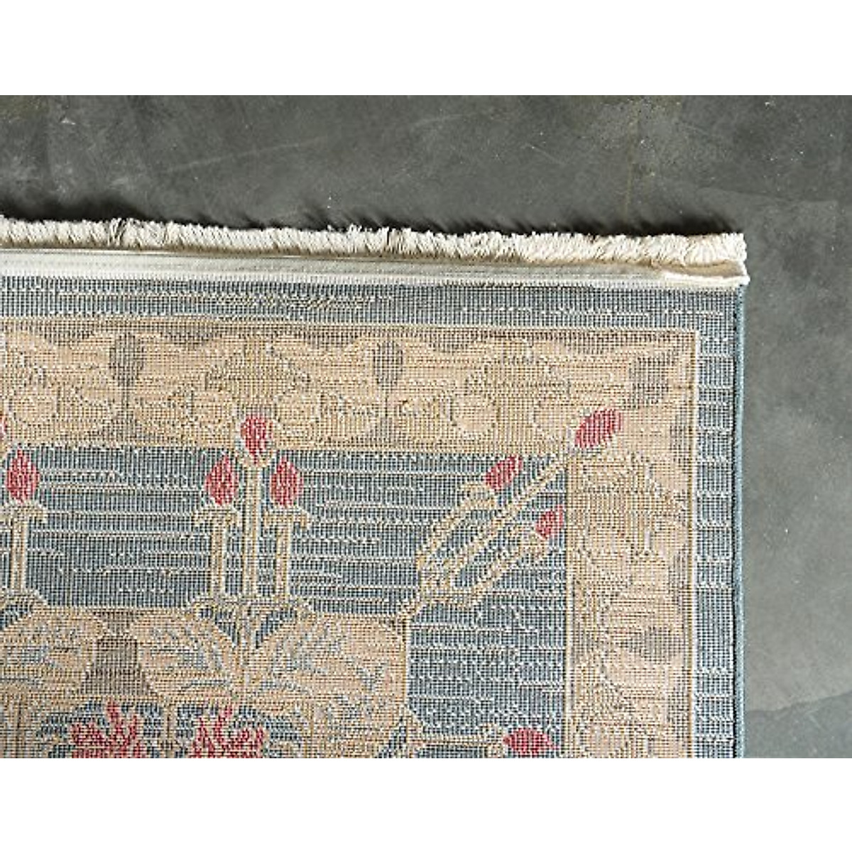 Unique Loom Edinburgh Collection Area Rug - Canmore (5' 1" x 8' Rectangle, Navy Blue/ Tan)