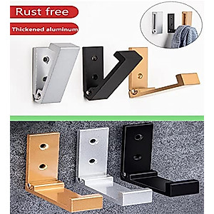 szhdx Folding Coat Hooks, 6Pcs Heavy Duty Wall Hooks, Aluminum Alloy Foldable Headphone Holder Hooks Wall Mounted with 12 Screws for Hanging Coat, Hat, Towel, Bag,( MatteSilver)