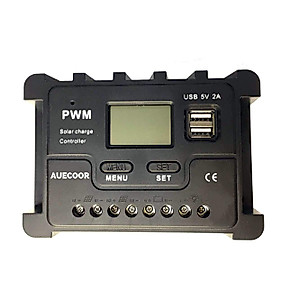 AUECOOR Solar Wind Hybrid System: 400W Wind Turbine Generator+ 120W Flexible Monocrystalline Solar Panel for Off Grid 12V Battery Charging