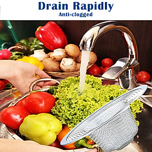 kdhgoo Bathroom Sink and Tub Mesh Drain Strainer, 1/2 Pcs Shower Drain Cover for Bathtub, Kitchen Sink Strainer, Stainless Steel Bathroom Sink Hair Catcher Strainer