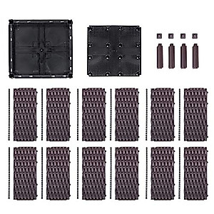 VEVOR Plastic Raised Garden Bed, 20.5" High Set of 5, Rattan Style Grow Planter Care Box Kit, Self-Watering Elevated for Herbs, Flowers, and Other Plants Indoor ot Outdoor, Brown