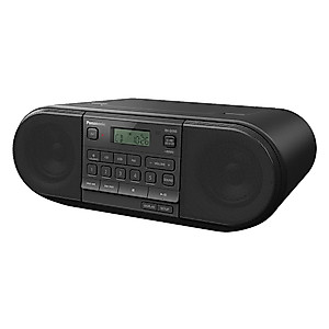 Panasonic RX-D550 Boombox - High Power Portable Stereo AM/FM Radio, Bluetooth, CD, with USB 110-240 Volt (Black)