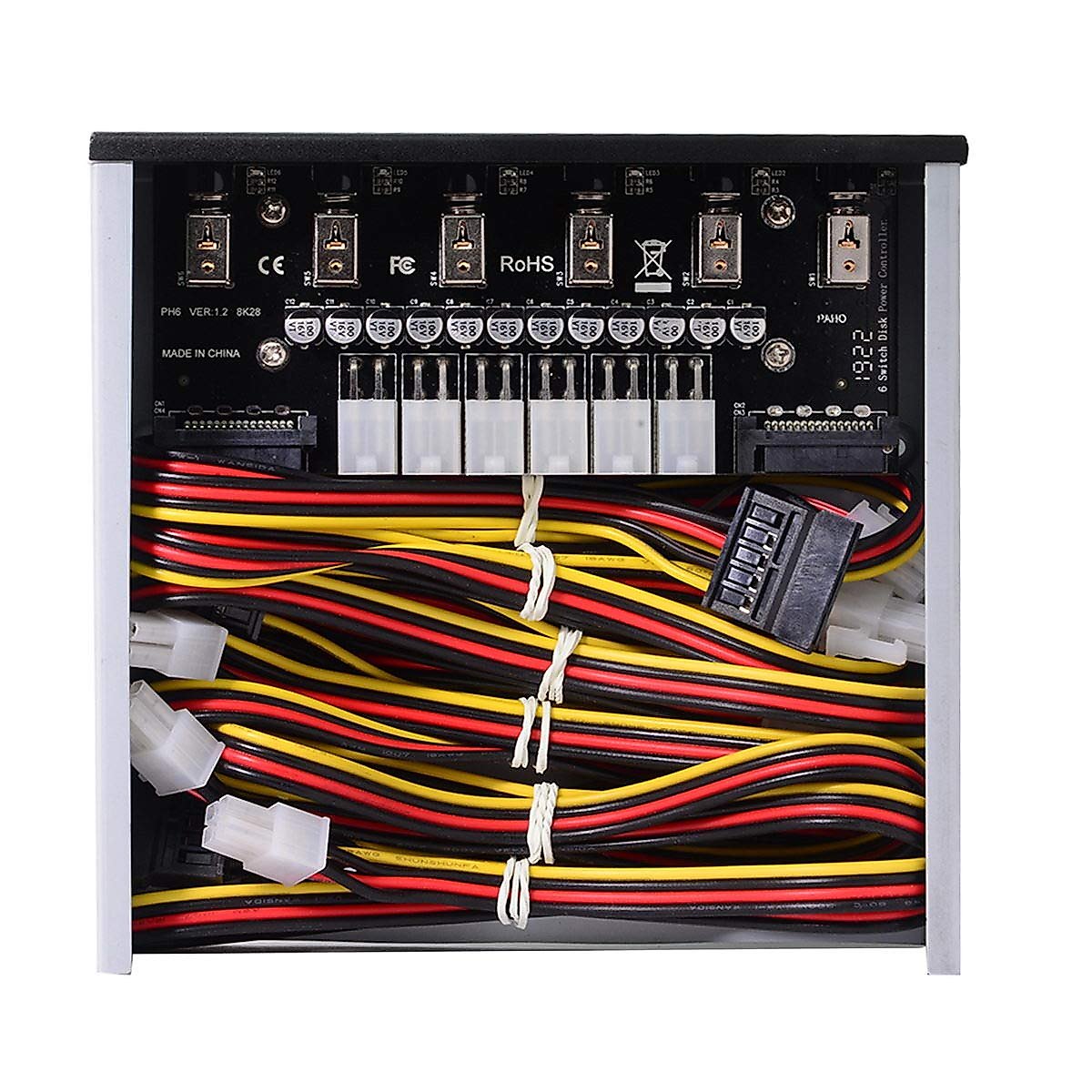 CY Hard Disk 6 Ways Control System Intelligent Control Management System HDD SSD Power Switch with 5.25 CD-ROM Bay