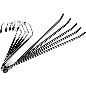 Pant Hangers 10 Packs, Royalhanger Metal Open Ended Hangers Skirt Hanger Strong Durable Space Saving Jeans Trouser Hangers with Non Slip Rubber Coating