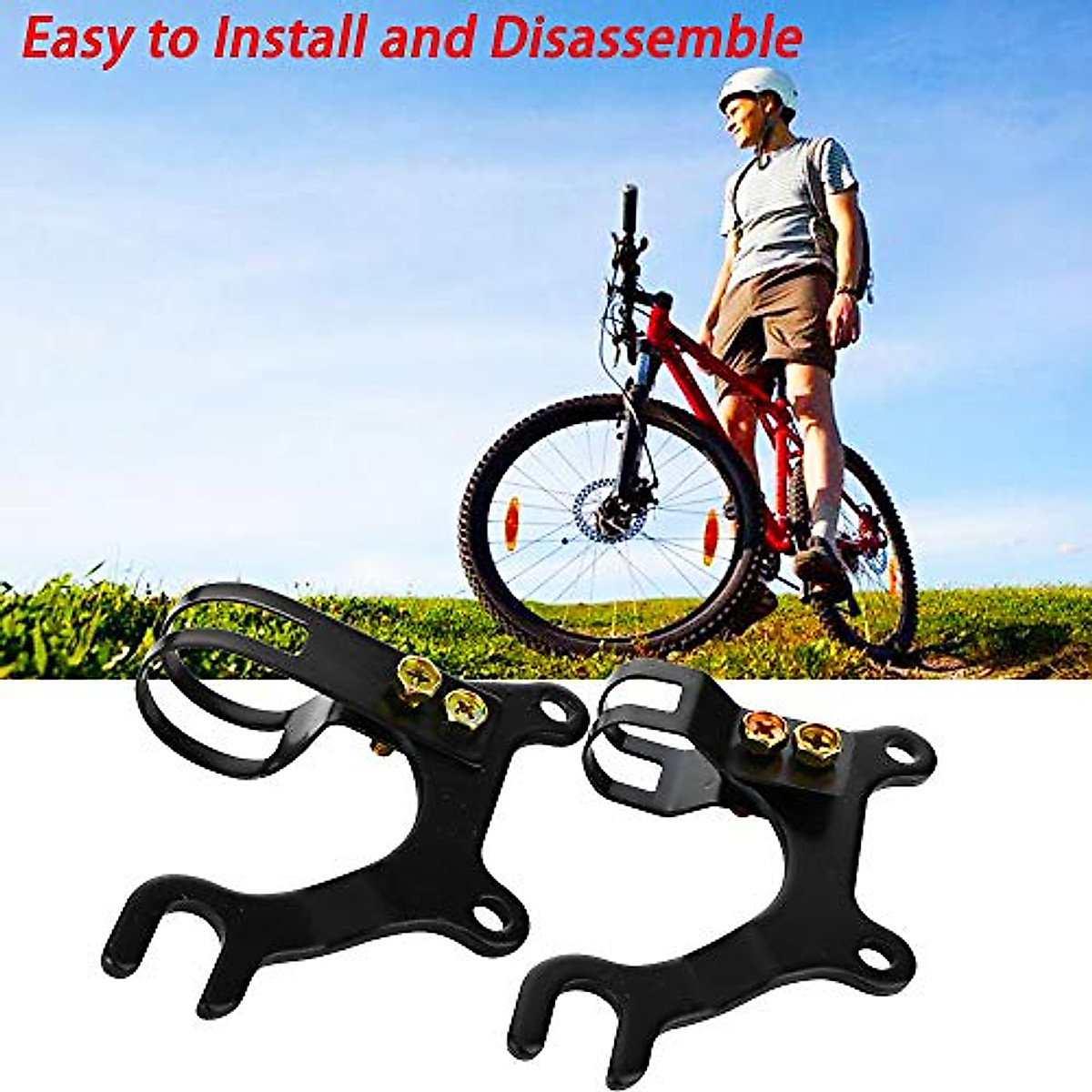 DQITJ 2 Pack Brake Bracket Adapter MTB Bicycle Mounting Holder 20mm and 31.8mm Disc Brake Bracket Bicycle Components (160mm)