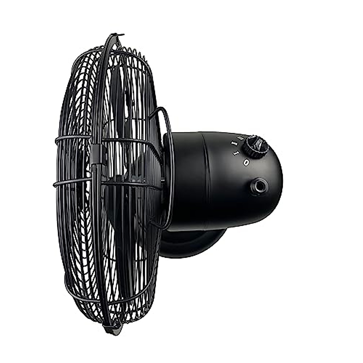 Good Housekeeping 92603 12" Retro Table Fan in Matte Black