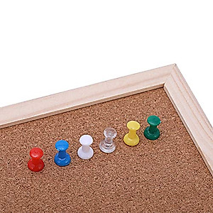 7777777 4Pcs Bulletin Board Cork Board Conference Message Board Wood Frame Photo Wall 50X40cm