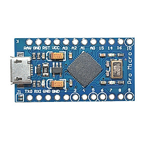 diymore Arduino Pro Micro 16MHz 5V with 2-Row Pins Header Module Board ATmega32U4 Module Board Micro USB Pro Micro Development Board Microcontroller