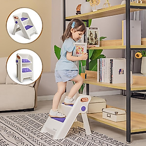 UNCLE WU Foldabel Two Step Stool for Adult