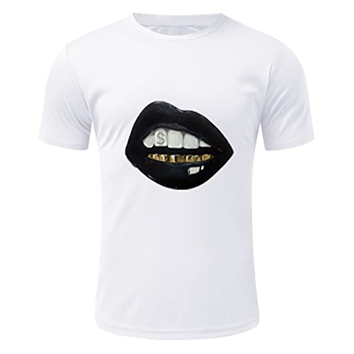 HSSDH Men's Summer Casual Graphic Print Round Neck Short Sleeve T Shirt Tee Tops#aalnz0110- *1249-new years eve party supplies