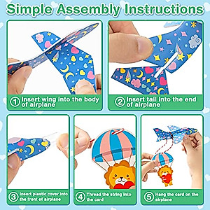 Valentine’s Day Card for kids, 28 Pack Foam Airplanes Set with Valentines Greeting Cards for Boys Girls, Valentine Treat Bags Stocking Stuffers Classroom Prize Party Favors Toy Exchange Gifts