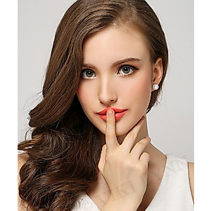 Pearl Earrings 10-11mm Button Freshwater Cultured Pearls 925 Sterling Silver Stud Earrings- VIKI LYNN