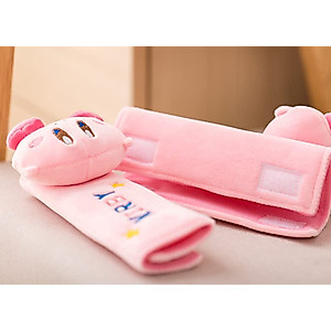 Frycihjk Kawaii Car Seat Belt Cushions Shoulder Pad -2 Pieces Cute car Decor Plush Soft Belt Protector Cushions Shoulder Pads for a More Comfortable Driving