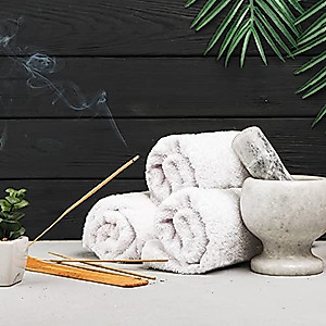 Towel and Linen Mart 100% Cotton - Wash Cloth Set - Flannel Face Cloths, Highly Absorbent and Super Soft Feel Fingertip Towels (White Pack of 12)