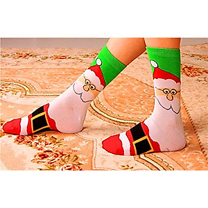 MarJunSep 28 Pairs Women's Christmas Holiday Socks Funny Cotton Xmas Socks Gift Stocking Stuffers for Girls Boys Men