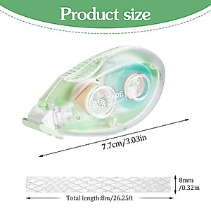 6 Pack Double Sided Tape Roll for Scrapbooking Supplies Permanent Double Sided Tape for Crafts Gift Wrapping Scrapbooking Glue Tape Roller Dispenser Runner(0.3Inch×20Ft)