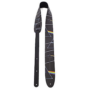 Perri's Leathers, Official Pink Floyd Licenced Leather Guitar Strap, Direct to Leather Series, Anti-Slip, Adjustable from 42.5" to 56" Inch, Compatible w/All Button Lock Systems