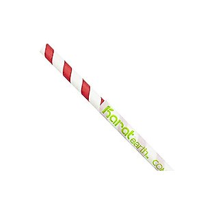 Karat Earth KE-C9338 10.25" Giant Paper Spiral Straws (7mm),Wrapped,Red & White (1,200 ct)