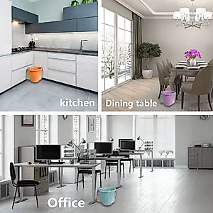 5 Rolls Small Trash Garbage Bags, 4 Gallon Strong Thin Material Disposable Kitchen Garbage Bags, Durable Plastic Trash Bags for Office Home Bedroom Garden Waste Bin, 100 Counts (Silver)