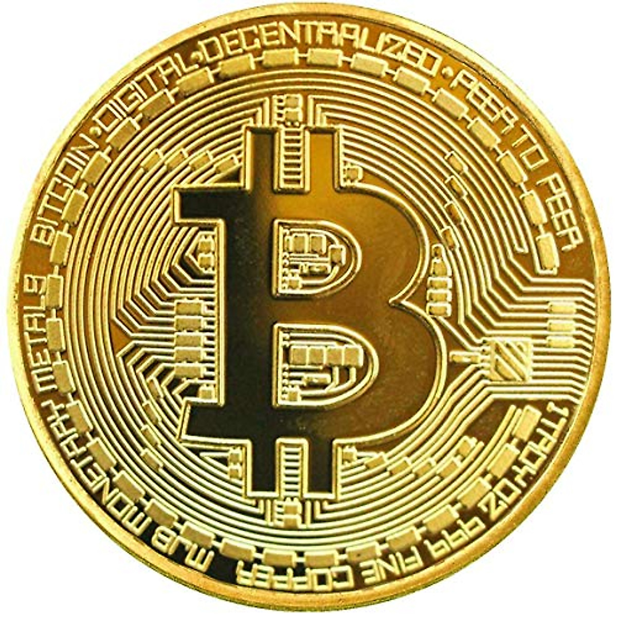 3Pcs Bitcoin Coin - Gold Silver and Bronze Physical Blockchain Cryptocurrency in Protective Collectable Gift。 | BTC Cryptocurrency | Chase Coin