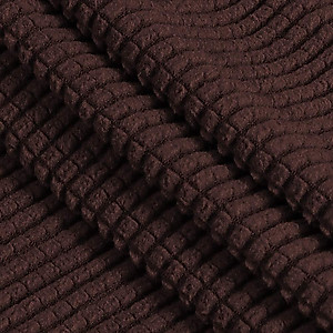 PrinceDeco Stretch Sofa Cover Slipcover Couch Covers for 3 Cushion Couch Furniture Protector Sofa Covers with Non Slip Elastic Bottom Dogs Pet Friendly Fitted (Sofa, Brown)