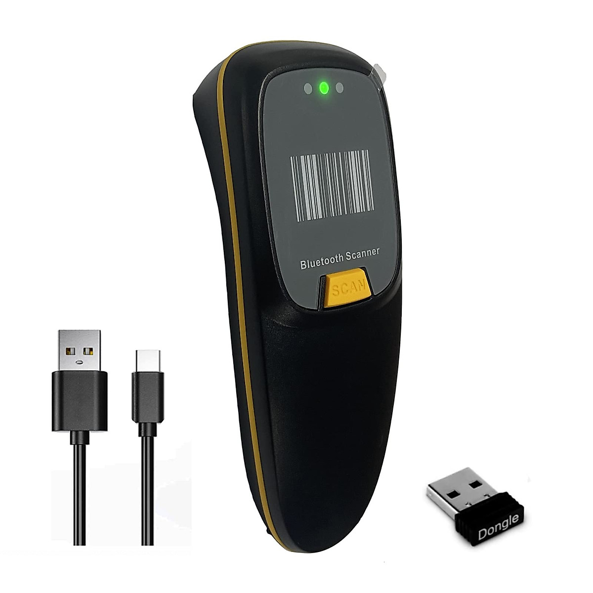 Rabitpos Pocket 1D 2D Barcode Scanner, Handheld Mini QR Code Scanner,3-in-1 Bluetooth & USB Wired & 2.4G Wireless Cordless Image Reader for Windows Tablet iPhone iPad Android POS System