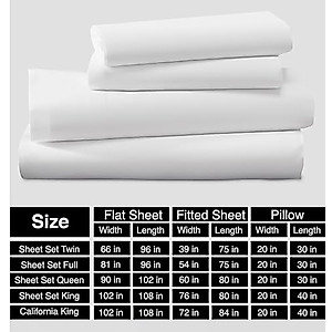 Bluemoon Homes King Size Egyptian Cotton Sheets,1000 Thread Count, 4Pc King Size Sheets Set, Smooth Sateen Weave King Sheets, 18" Deep Pocket, Ultra Luxury Sheets, King Sheet Set - White Sheets