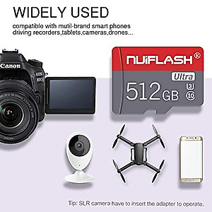 512GB MicroSDXC Memory Card Micro SD Card,TF Card 512GB High Speed Class 10 with SD Card Adapter