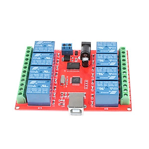 NOYITO 8-Channel 12V Computer USB Control Switch Relay Module Drive-Free Relay Module Plug and Play Suitable for PC Smart Controller