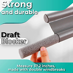 Door Bottom Sealing Strip Removable and Washable Under Door Draft Stopper Home Dorm Bedroom Sound Proof Noise Reduction Door EVA Draft Stopper Gray