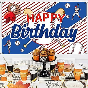 Baseball Party Decorations Baseball Backdrop for Boy Kid Teen Baby Shower Baseball Birthday Banner Backdrop Party Supplies for Christmas Holiday Birthday Party Decor Sport Themed Photography Backdrop