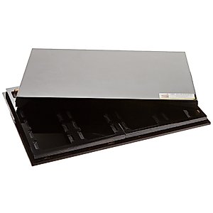 IBI Scientific AT-24 Acrylic Immunohistochemistry Staining Tray with Black Lid, 15" Length x 10-1/2" Width x 1" Height, 24 Slide