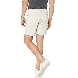 Amazon Essentials Men's Slim-Fit 7" Inseam Stretch 5-Pocket Short, Stone, 36