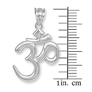 Solid 925 Sterling Silver Hindu Meditation Charm Yoga"Om" (Aum) Pendant