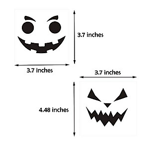 Calidum Halloween Pumpkin Decorating Stickers Etching Pumpkin Template Kits Props Make Your Own Jack-O-Lantern Face Craft Decals Party Decorations Supplies Trick or Treat Party Favors
