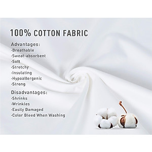 Sunflower Queen Pillowcases Set of 2, 100% Cotton Queen Pillow Cases 2, 20×30 inches Bright White, Soft and Breathable